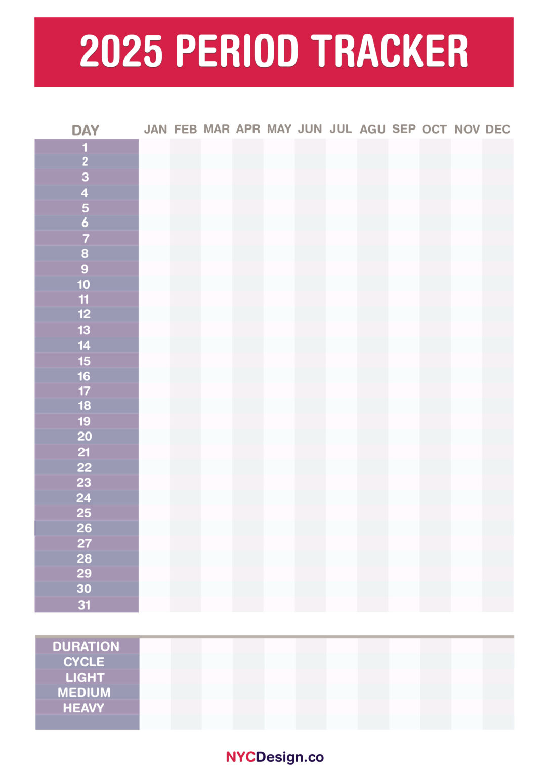 Period Calendars – nycdesign.us: Printable Things