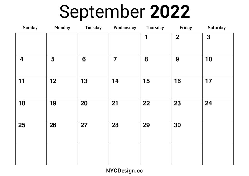 2022 Monthly Calendar & Planner, Modern Printable Free, Horizontal ...