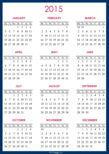 2015 Calendar, Printable Free – nycdesign.us: Printable Things