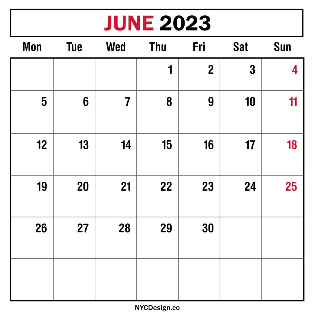 June 2023 Monthly Calendar with UK Holidays, Planner, Printable Free ...